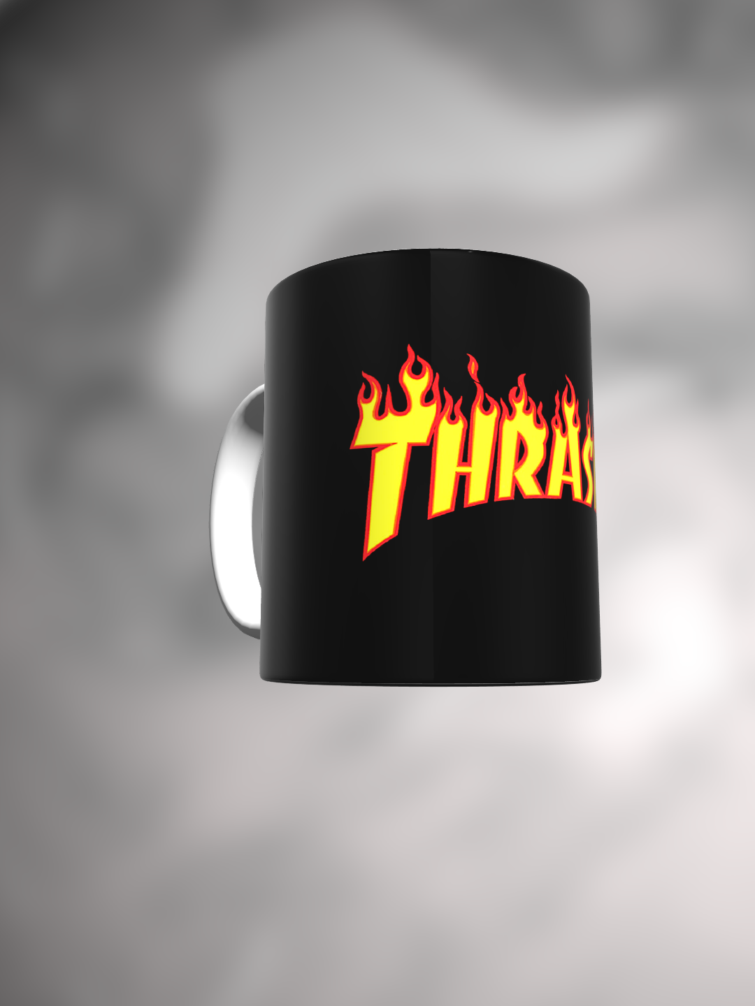 Кружка Thrasher Трешер 330 мл, керамическая с ярким принтом, подходит для СВЧ, горячих и холодных напитков — фото 1