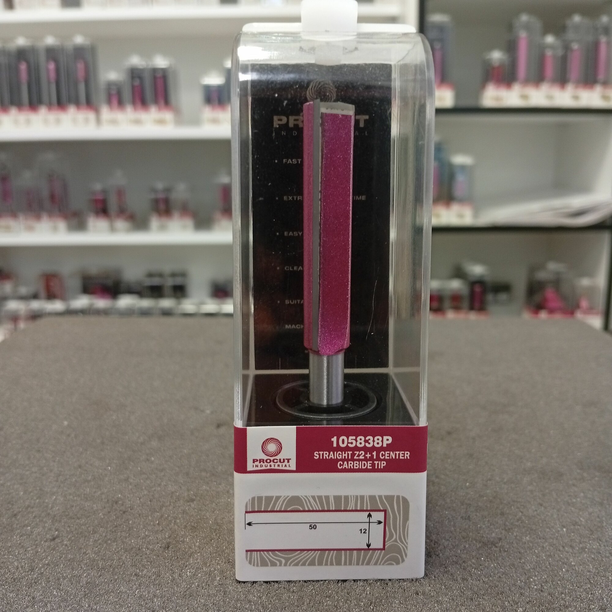 Фреза пазовая для врезки замков 12ммх50мм с врезным зубом ( проф. серия) Z 2+1 D 12х50x94 S 8 PROCUT