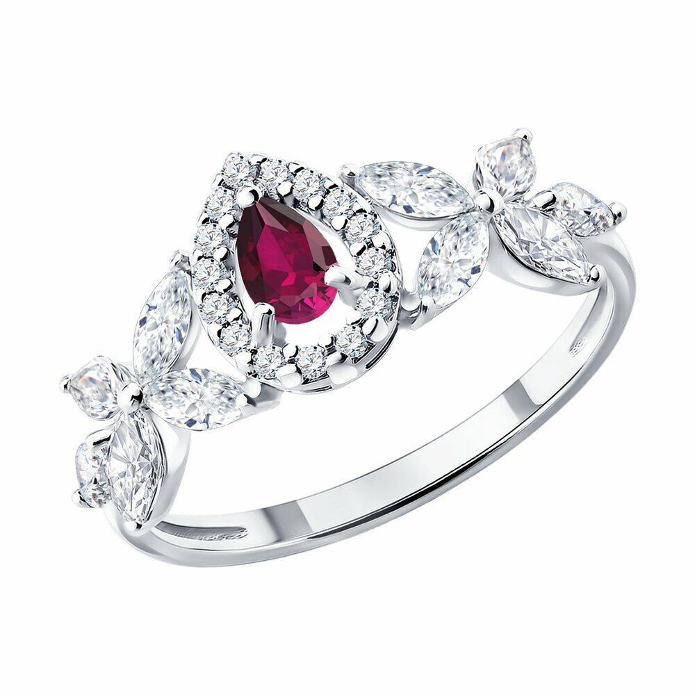 Кольцо, серебро, 925 проба, родирование