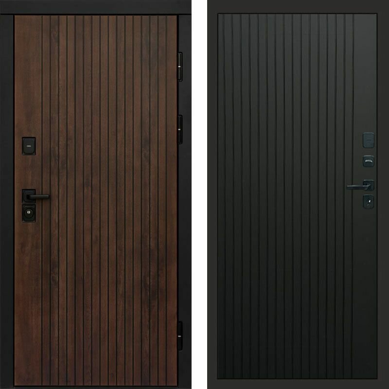 Входная дверь металлическая ВДК Твист Ультра/Черный Кварц 960x2050 Левое