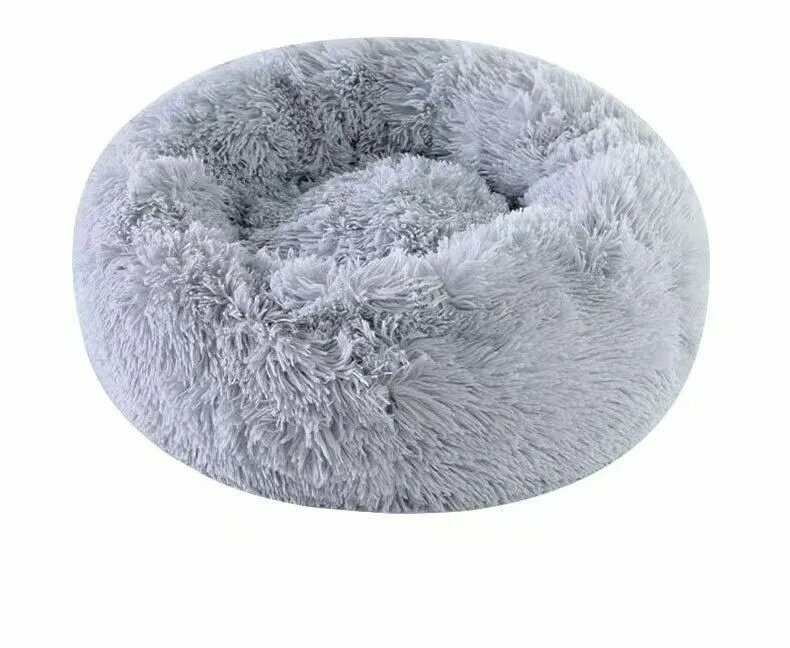 Лежанка экомех премиум, подстилка для кошек и собак мелких и средних пород с мехом, лежак для животных с бортиками, матрасик 40 см