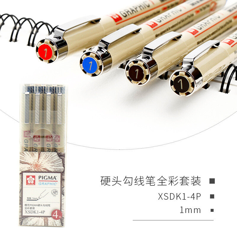 Набор из 9 водонепроницаемых цветных ручек SAKURA с японским сакурой для аниме, манга, контуров, дизайна и ручного рисования