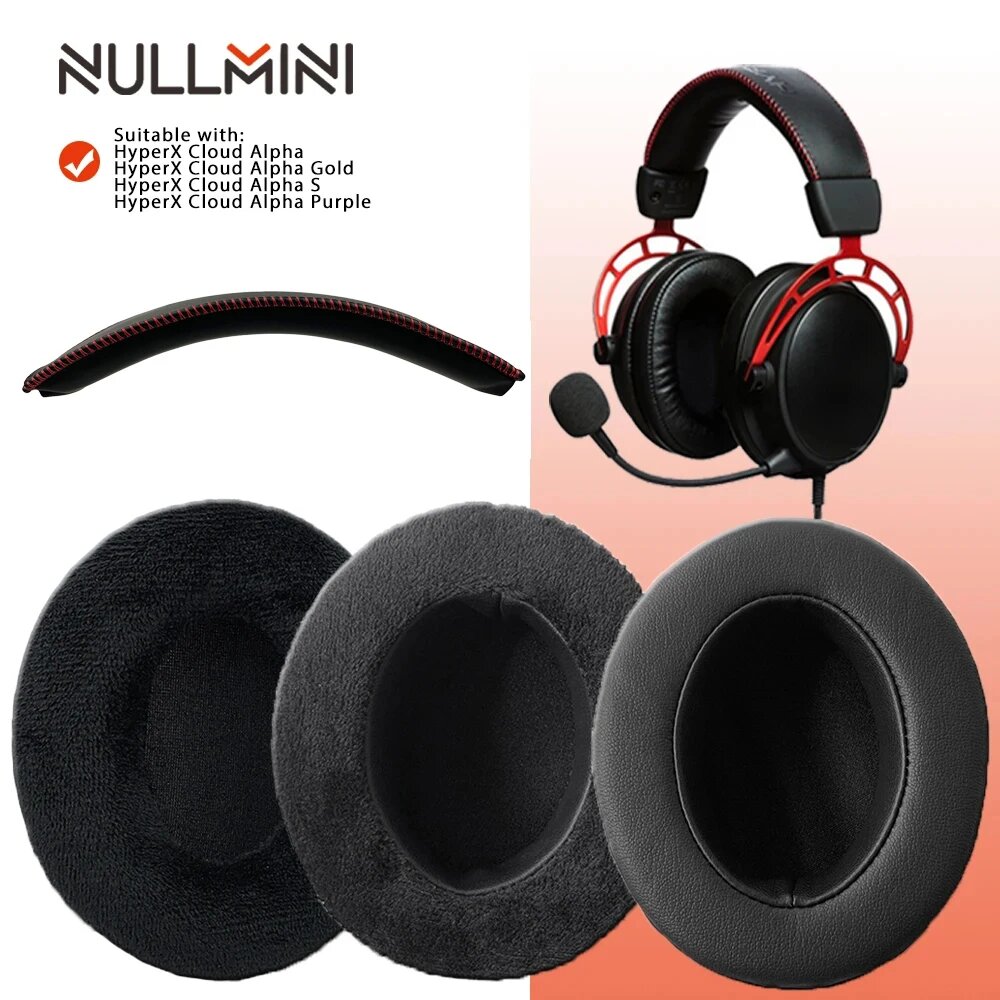 Амбушюры NullMini HyperX Cloud Alpha, черные — фото 1
