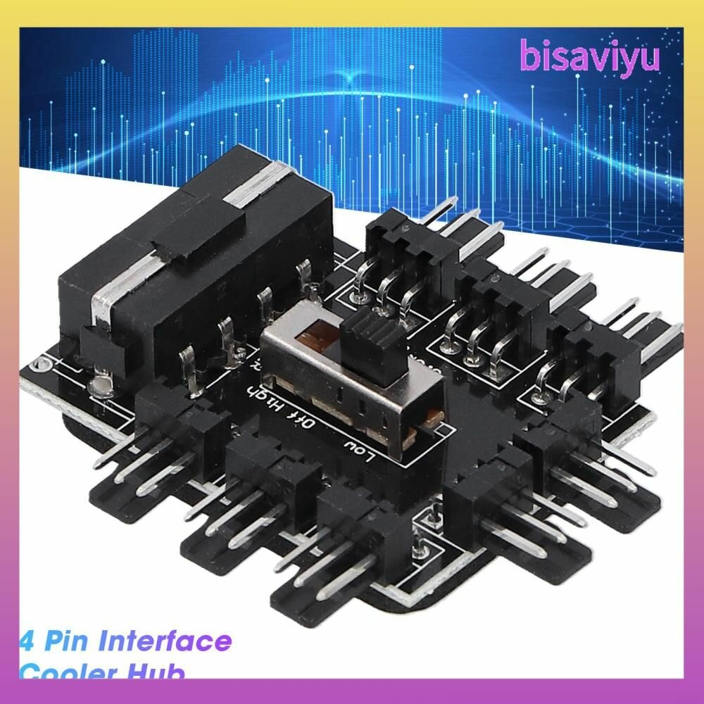 Вентиляторный хаб, делитель на 8 вентиляторов с ручным контролем скорости, большая 4 PIN интерфейс
