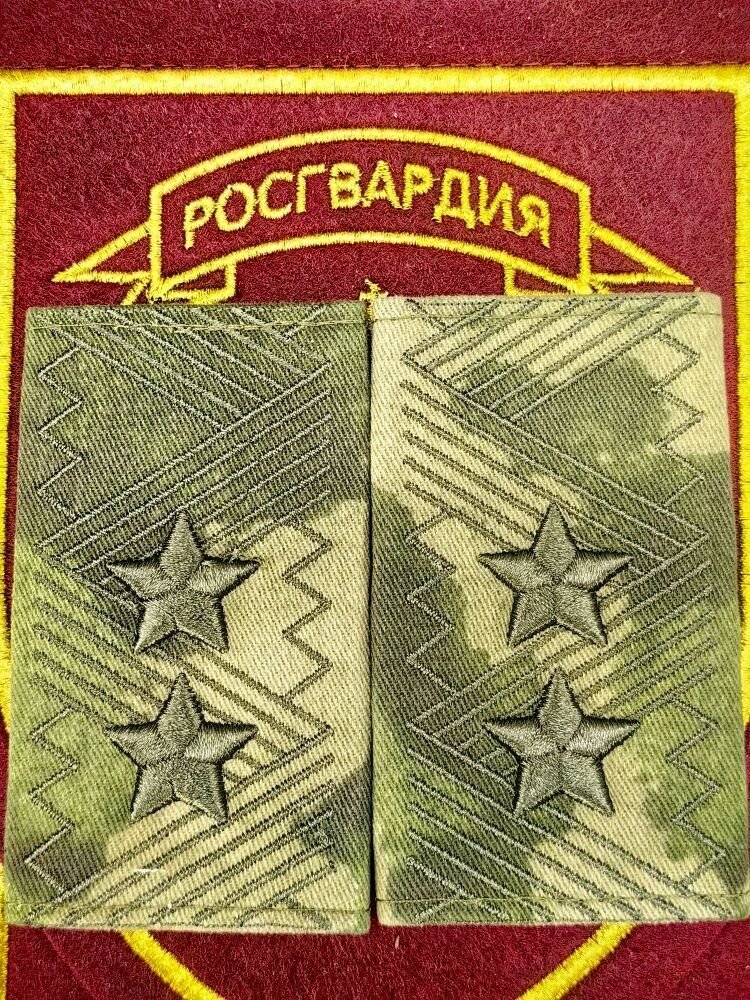 Фальш погоны Росгвардии генерал-лейтенант полевые мох зеленый