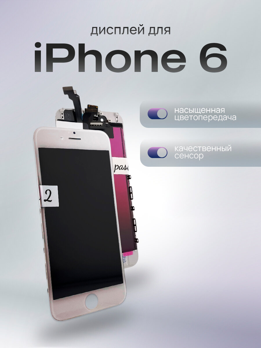Дисплей для iPhone 6 в сборе с тачскрином, белый