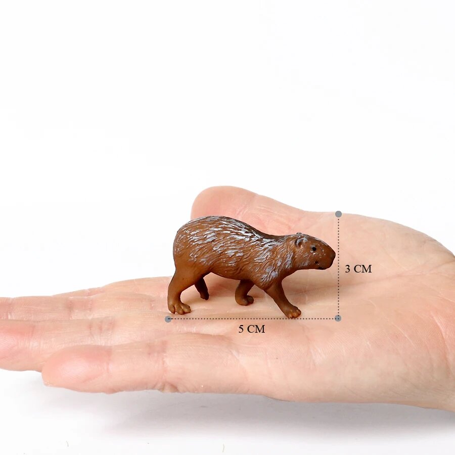 Фигурка капибары SamKaLa, 3х5 см, Коричневый, Capybara-2