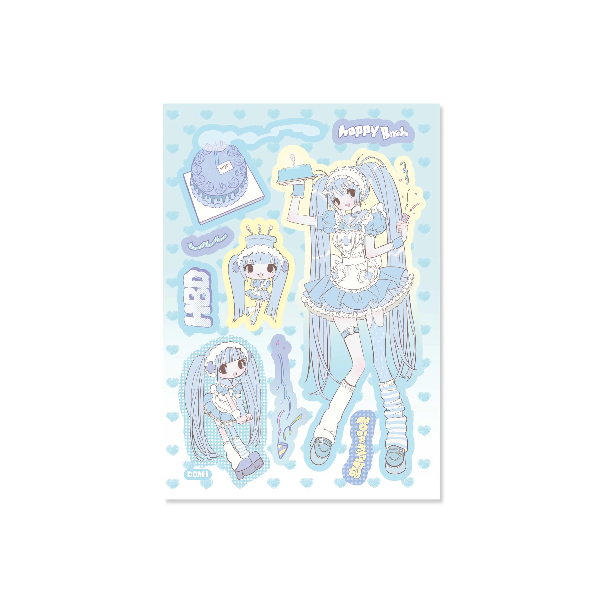Korean Stickers Domi (1/8/32 шт.) для рукоделия 08