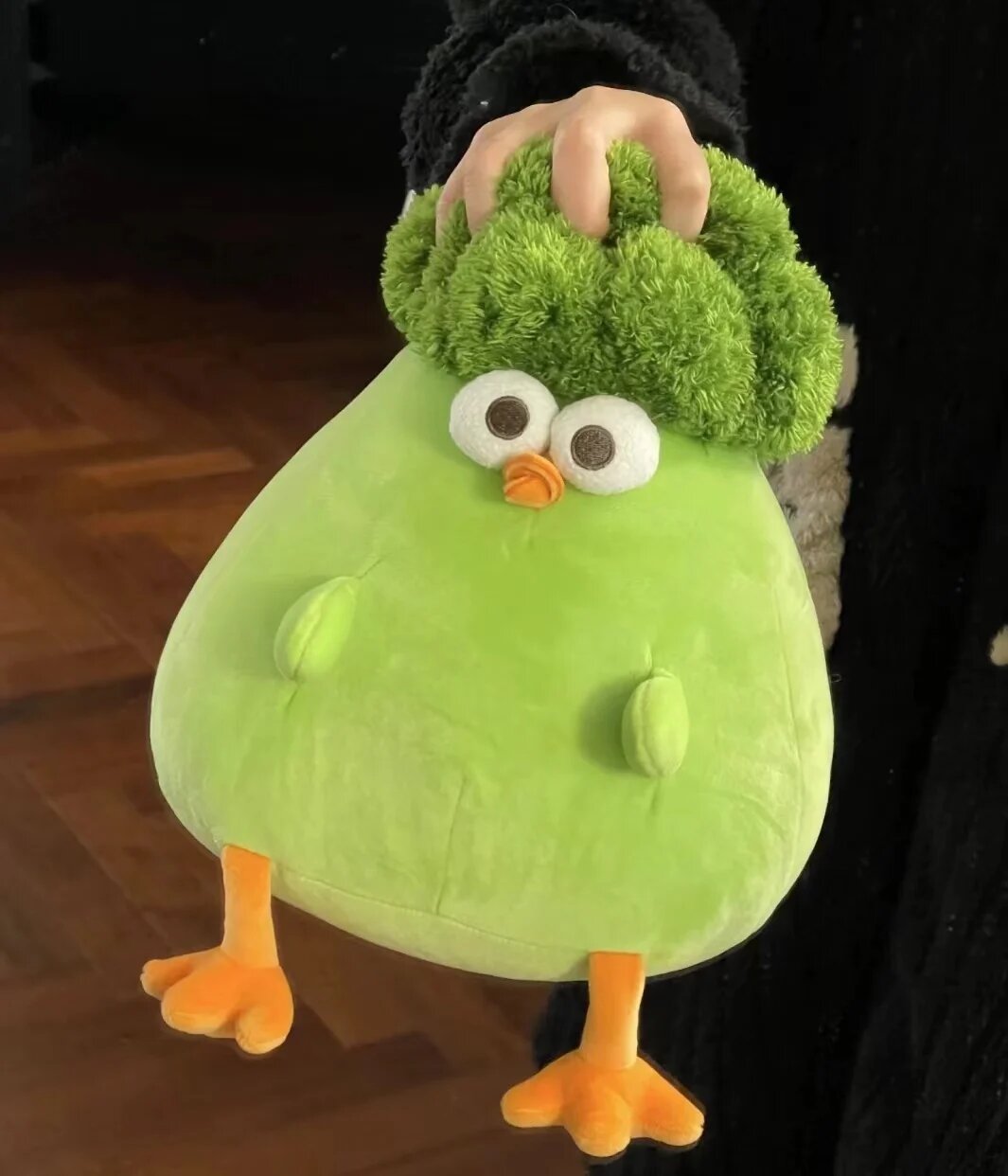 Плюшевая игрушка Курица с цветной капустой, 28 см, Зеленый