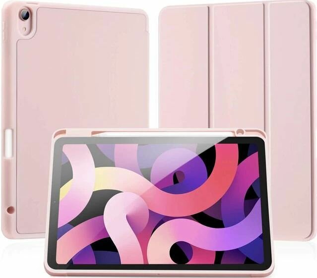 Противоударный Чехол Kakusiga (с отсеком для стилуса) для Apple IPad Air 4 10.9 2020 розовый