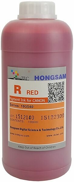 Чернила DCTec пигментные Canon Pro1000 Red (красный) 1000 мл