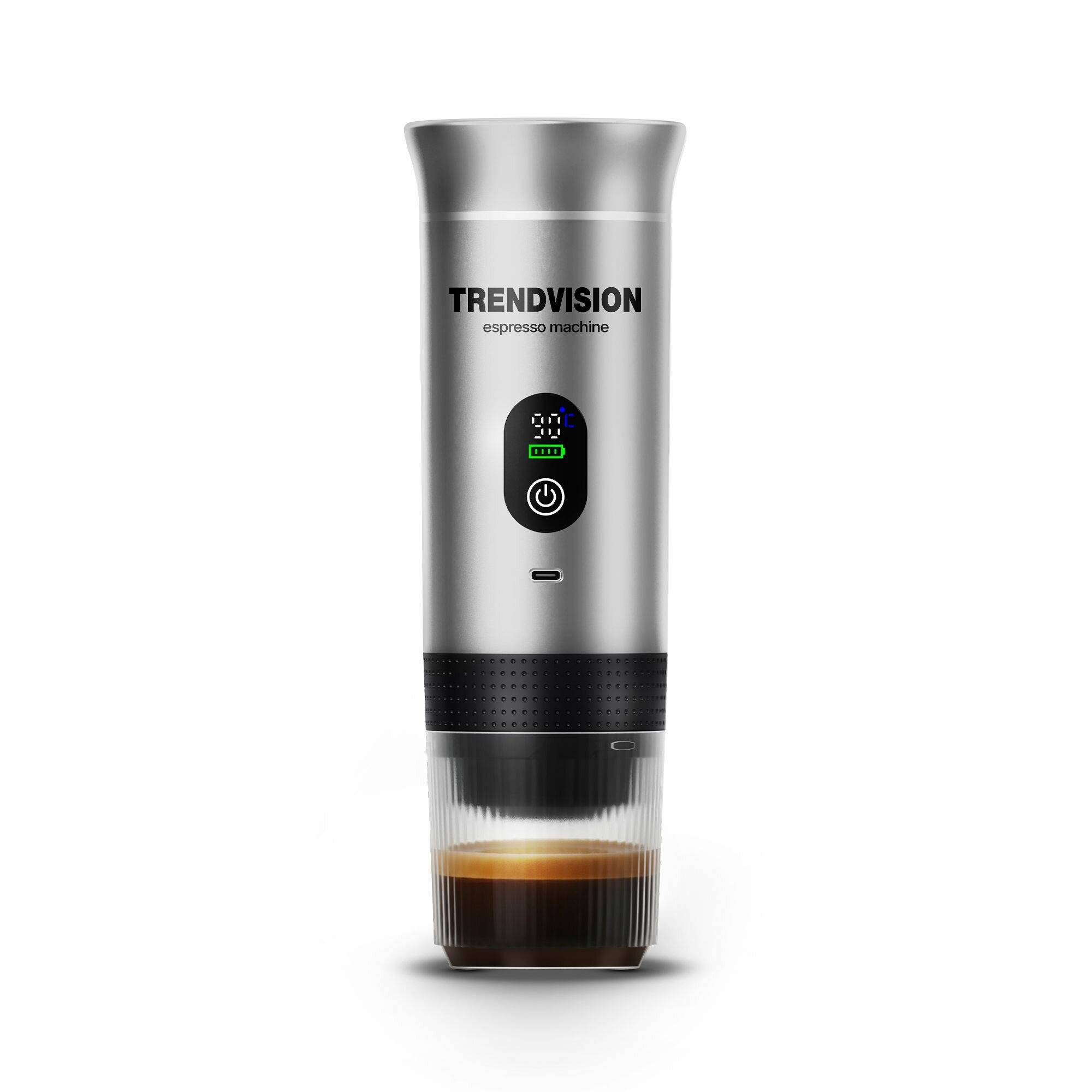 Портативная эспрессо-машина TrendVision Travel Coffee Maker (TCM-240h) (Silver) серебрянный
