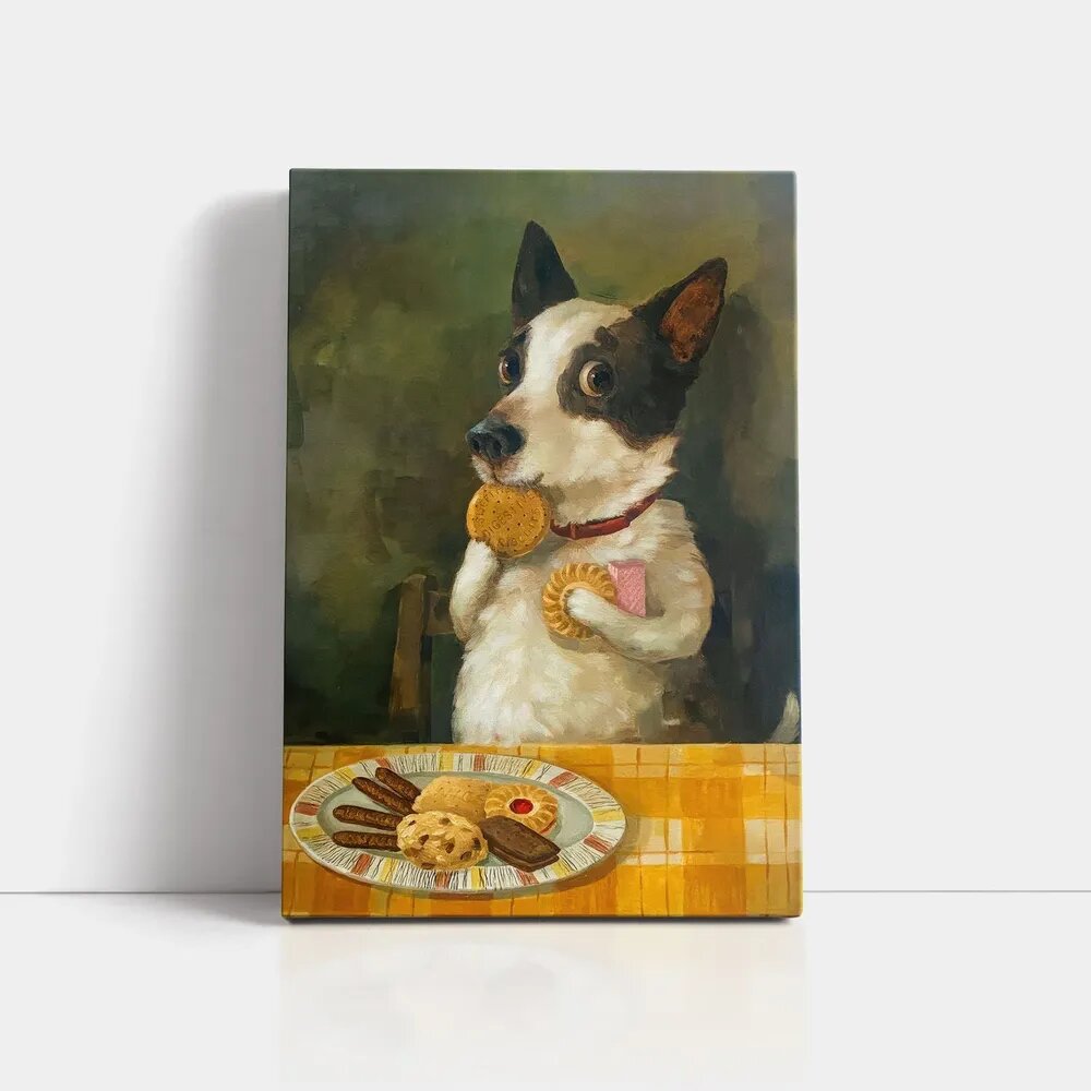 VORONA ART Картина "Собачка с печеньем" 20x30 см