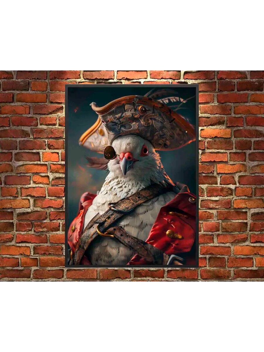 Голубь-птица-пират 4, Плакат 30x42см