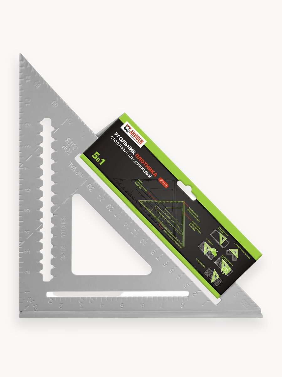 Столярный угольник Свенсона плотника алюминиевый VertexTools 435мм x 310мм