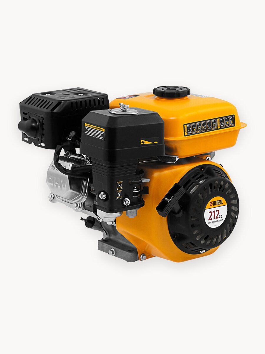 Двигатель бензиновый Denzel RX-17K 7 л. с, 212 см3, горизонтальный вал шпонка 19 мм 95101