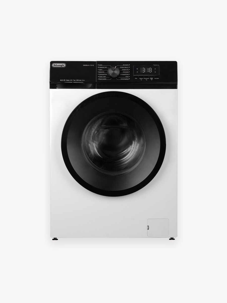Стиральная машина автомат DeLonghi MARSELLA L 713 VI (2025), узкая, инверторный мотор, функция пара, загрузка 7 кг