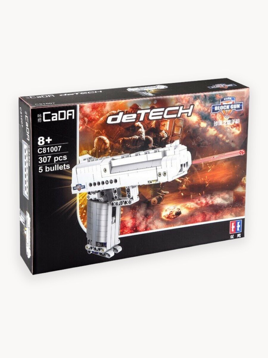 Конструктор C81007 CADA Пистолет Desert Eagle с патронами, 307 деталей