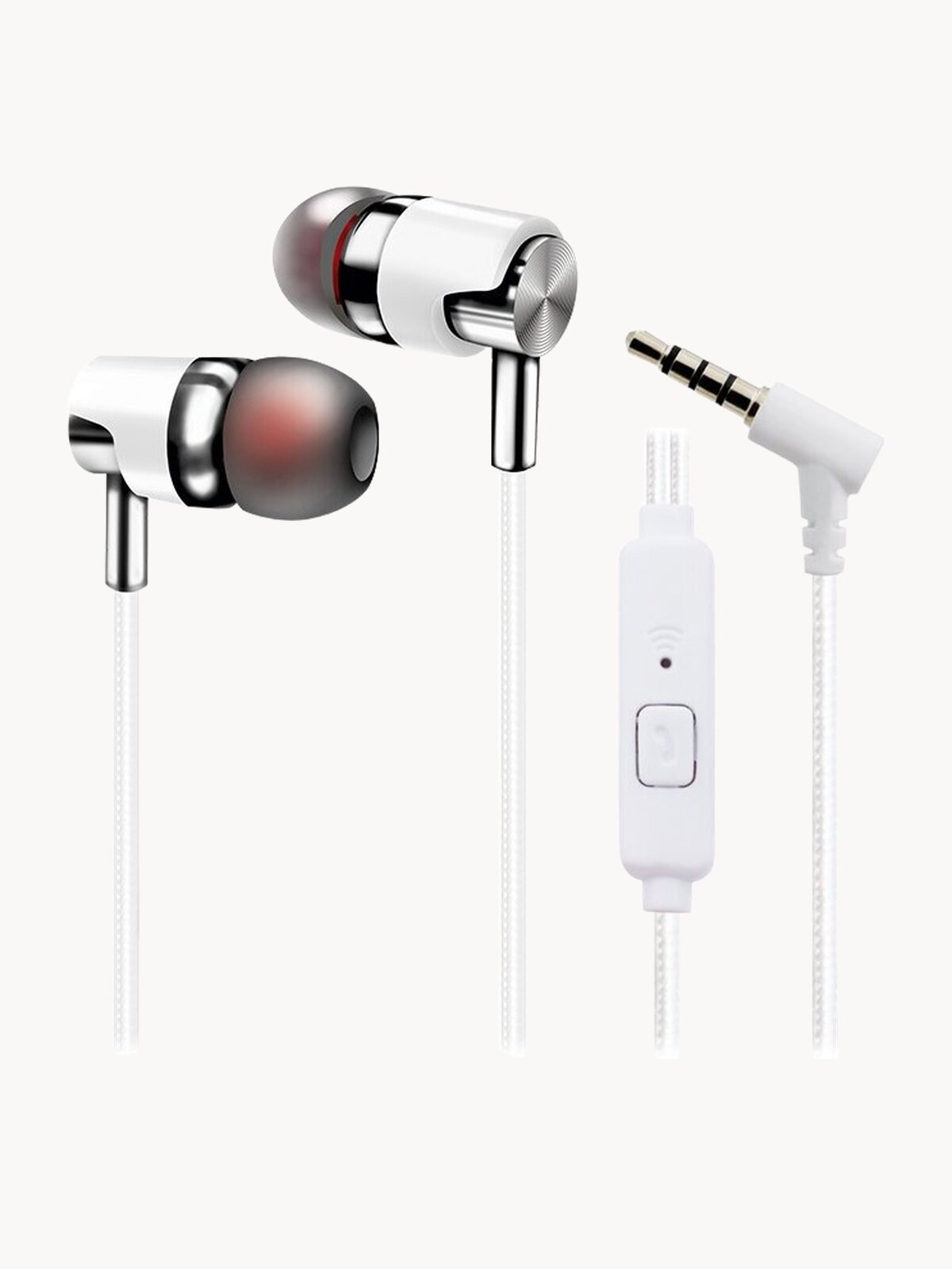 Наушники проводные, AUX, угловой разъем, матерчатая оплетка, наушники с микрофоном, наушники игровые, jbl, sony, белые