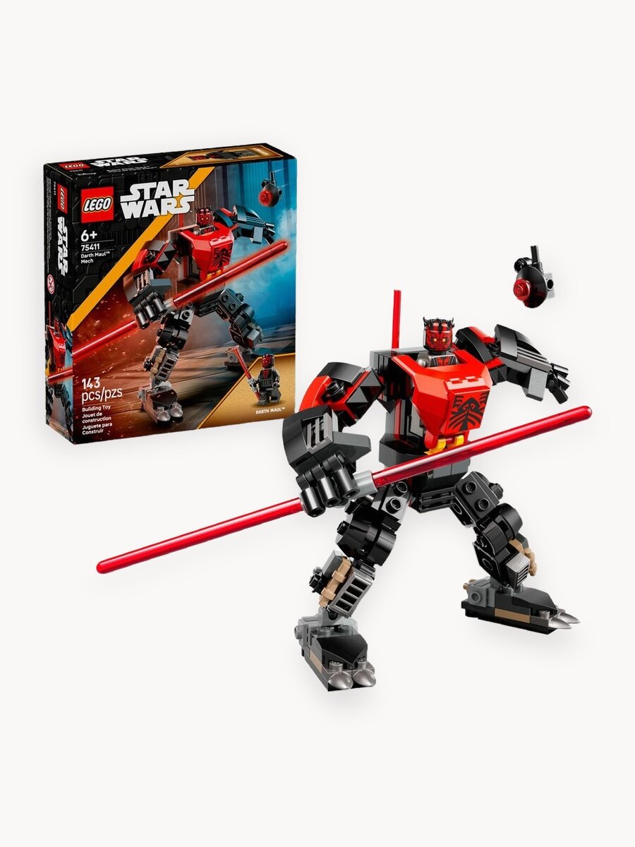 Конструктор LEGO Star Wars™ 75411 Робот Дарт Мола, красный, 143 дет.