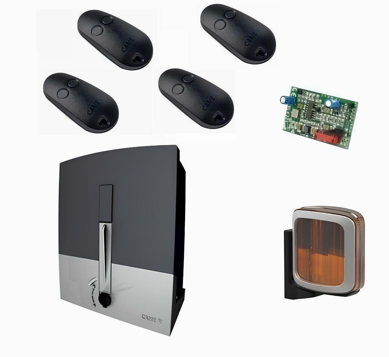 Автоматика для откатных ворот BXL04AGS KIT-LA-T4, комплект: привод, радиоприемник, 4 пульта, лампа