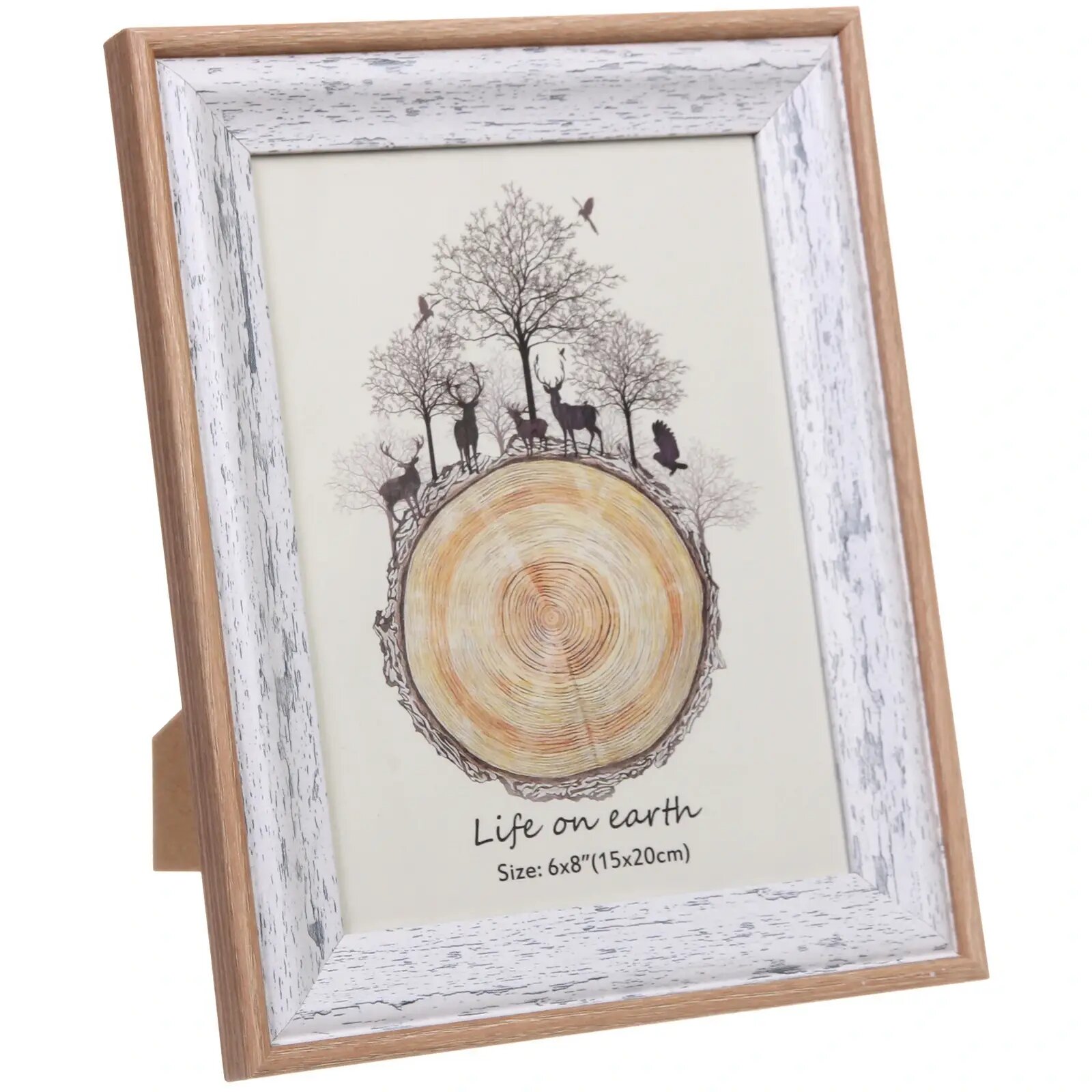 Фоторамка 15х20см 'Лиссабон', пластик/дерево, серый, стильный декор