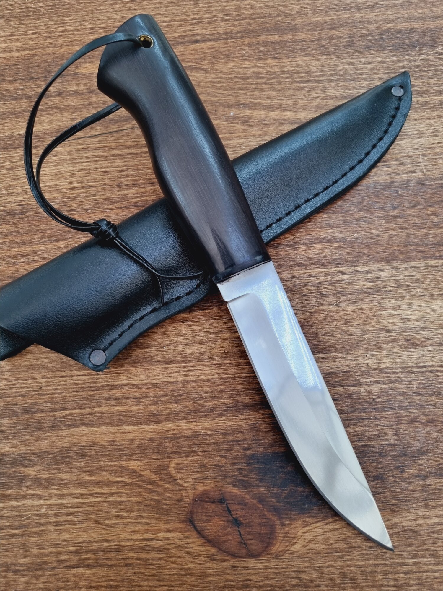 Туристический нож "Якут Чистый", рукоять из дерево граб, нержавеющая сталь 65Х13