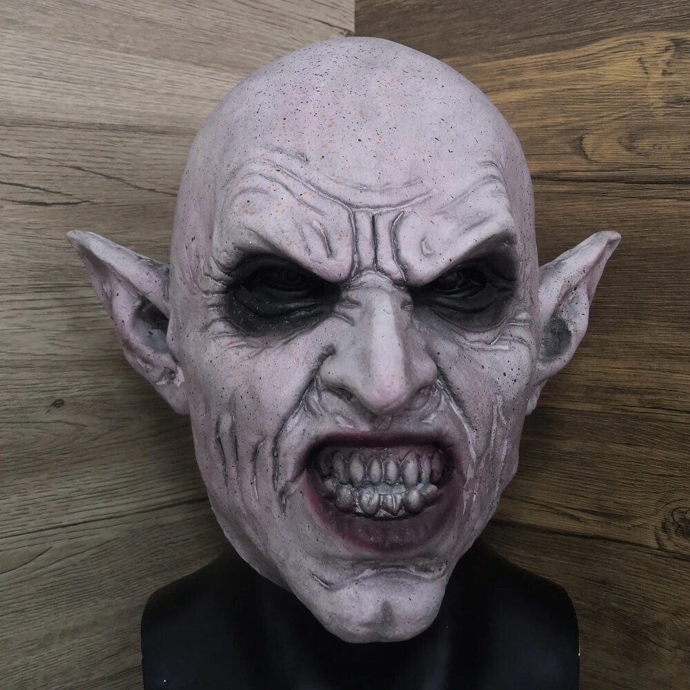 Nosferatu Серый Вампир Латексная Страшная Маска Хэллоуина Террор Призрак Маска Дьявола Танцевальная Вечеринка Страшная Биохимическая Маска Чужой Зомби Кепки
