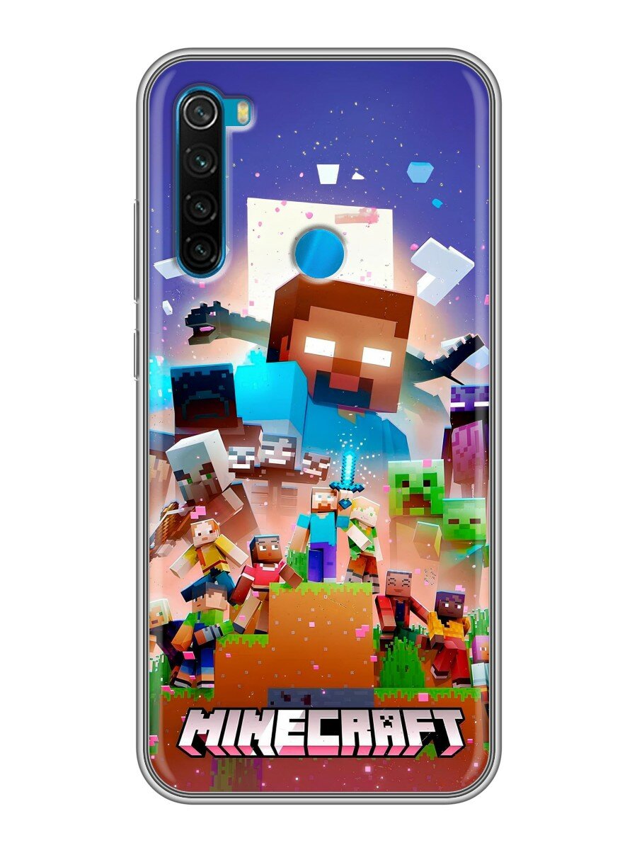 Чехол для Xiaomi RedMi Note 8 с принтом Minecraft Майнкрафт (Сяоми Редми Нот 8)