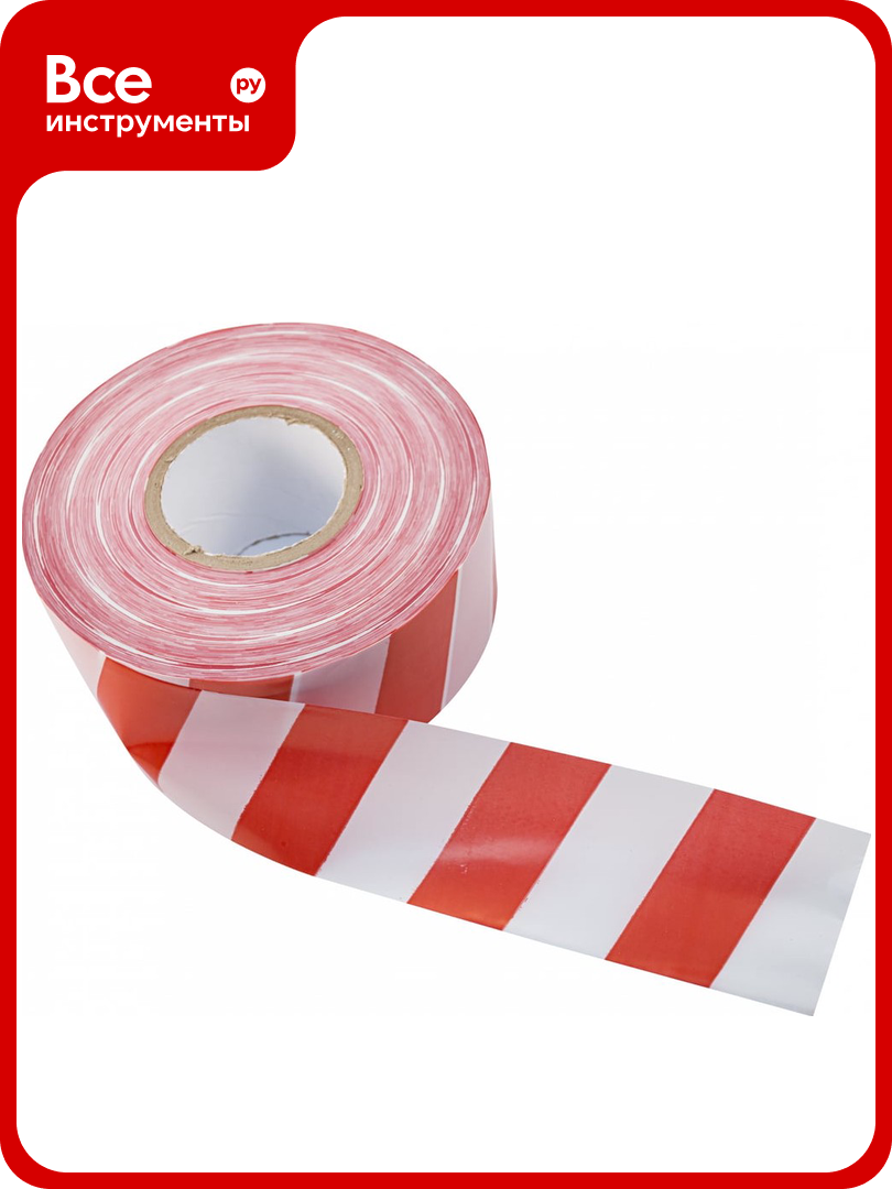 Оградительная лента PROCONNECT 35 мкм - 75мм х 250 м, цвет белый/красный 19-3235