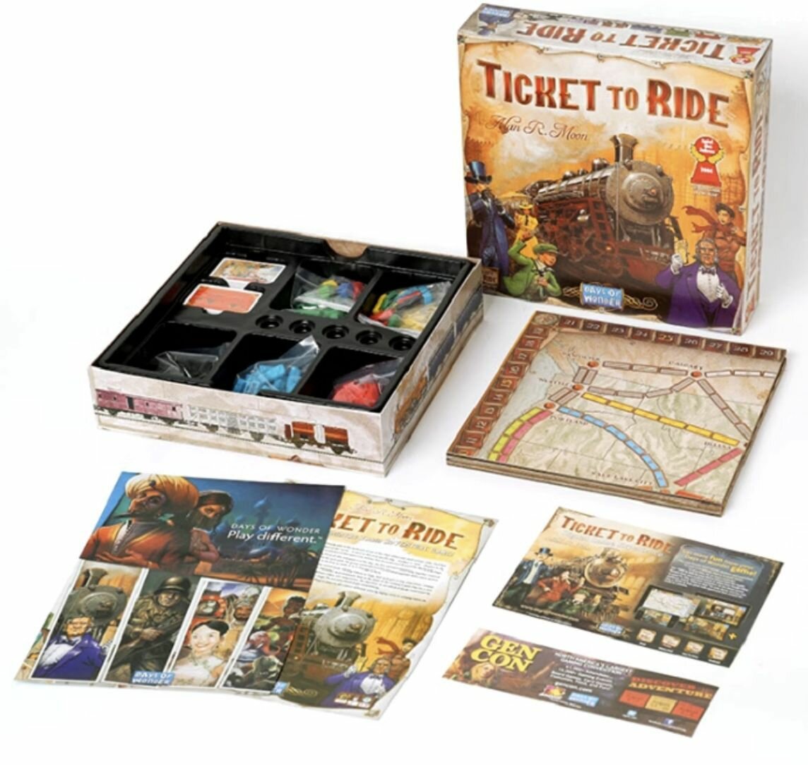 Ticket to Ride настольная игра стратегия (Билет на Поезд версия на английском)