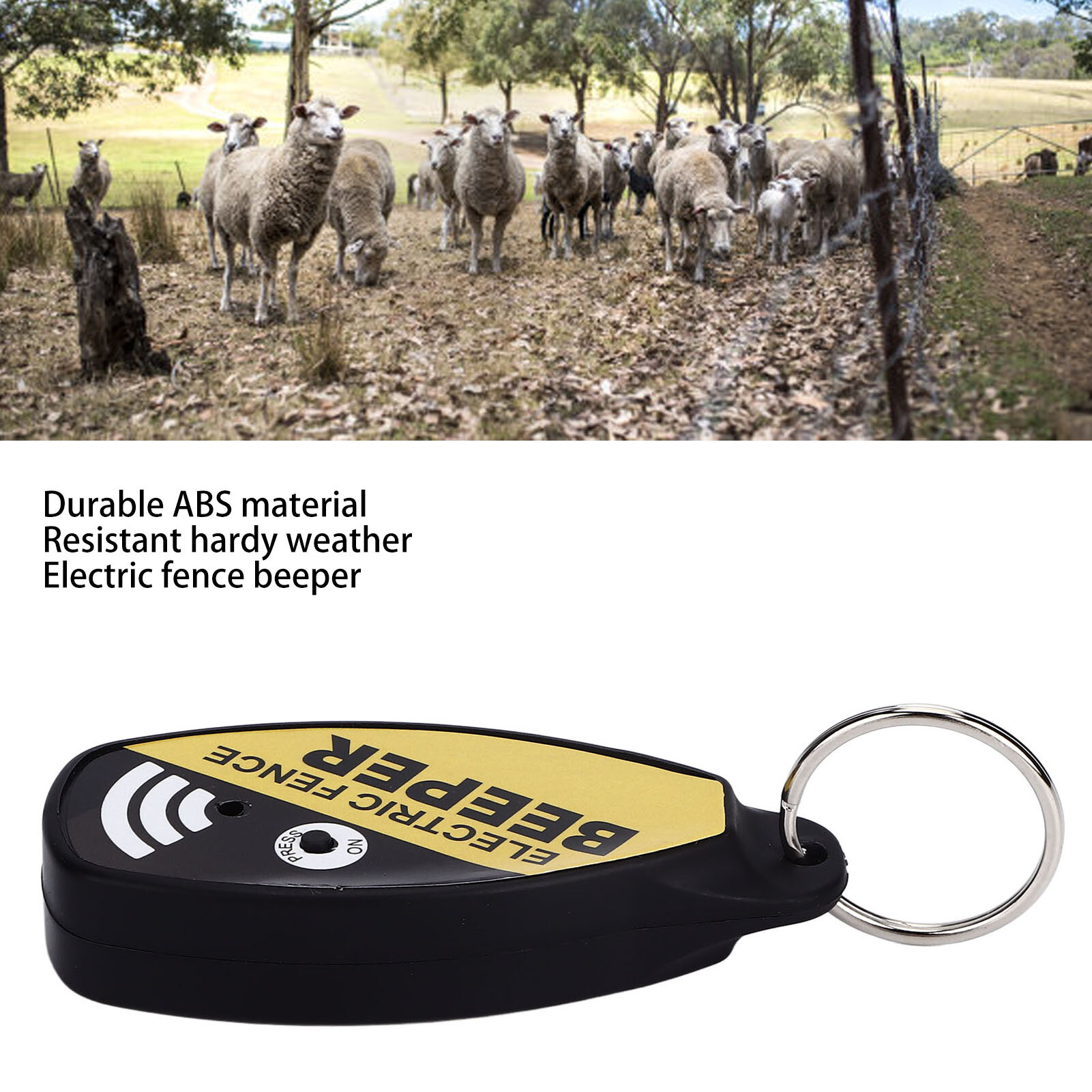 Электрический забор, звуковой сигнал, тестер напряжения для забора из АБС-пластика для ферм, домашних садов, овец, домашних животных, лошадей