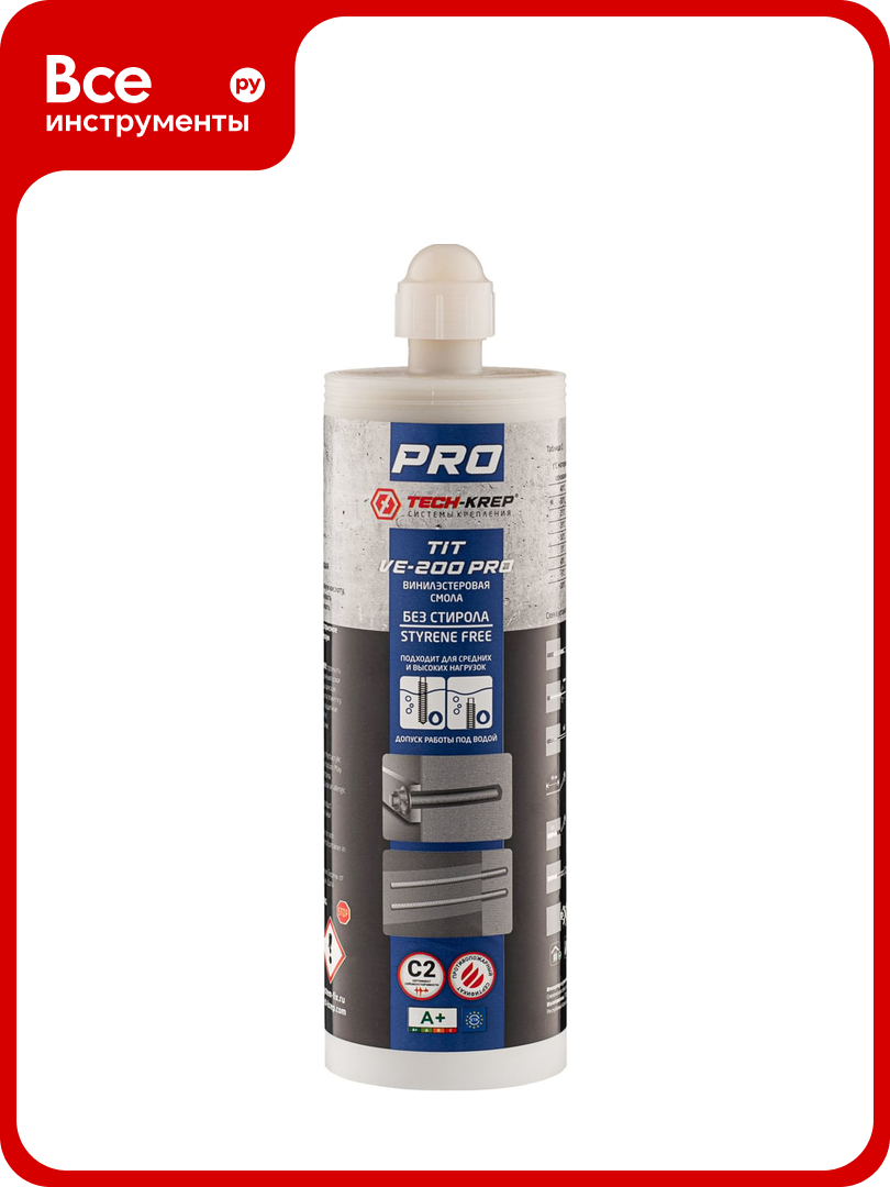 Химический анкер Tech-Krep PRO TIT VE-200 PRO 400 мл 155862, металл