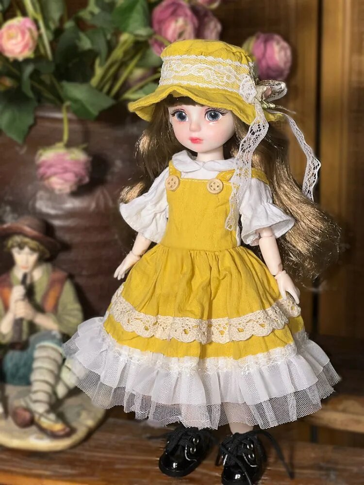 Укла Лори 30Cm, 6 часов Bhd полный набор, 20 суставов, макияж