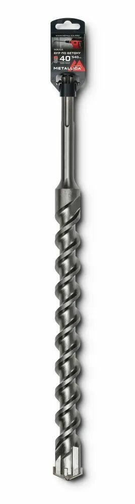 Бур по бетону SDS-max METALLICA Ultra 40 х540/400 мм, Х-напайка, 2 спирали 906316