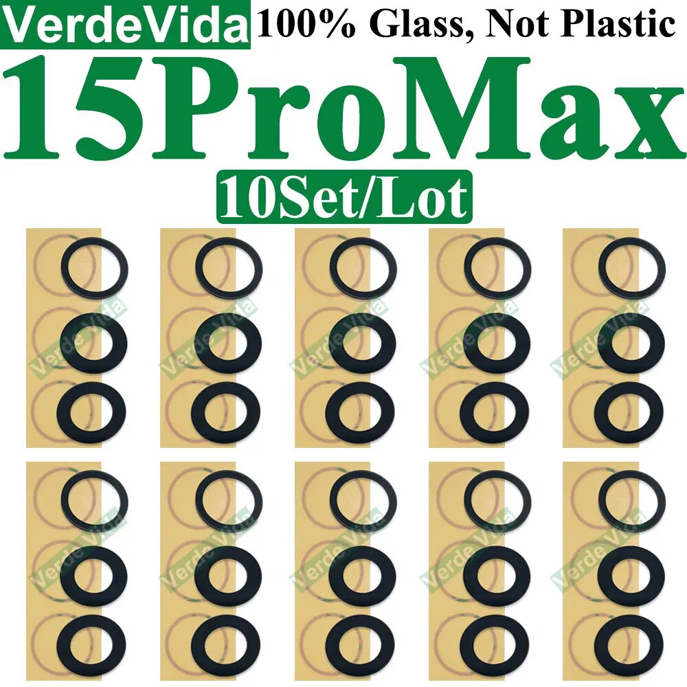 10 комплектов стеклянных линз для задней камеры A+ для iPhone 13 16 Pro Max 13Mini 14Plus 15Plus 15Pro 16Pro 11Pro 13Pro 12Pro 11Pro XS 12ProMax 10Set 15Pro Max