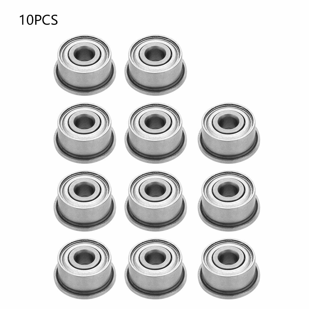 10 шт. двухсторонних фланцевых шарикоподшипников из быстрорежущей стали с глубоким пазом (F603-ZZ 3*9*5 мм)