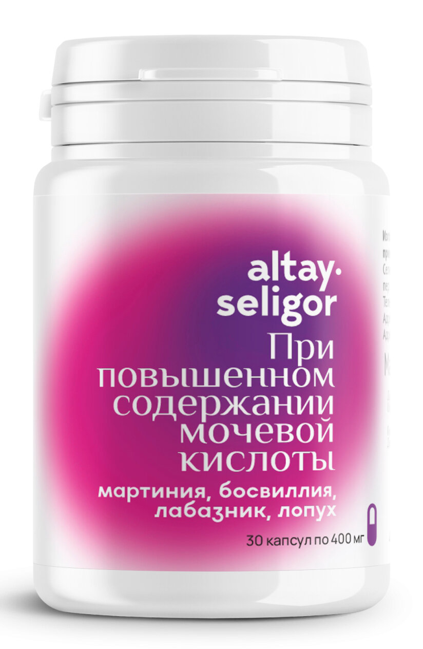 БАД Altay Seligor При повышенном содержании мочевой кислоты, № 30 капсул 1864