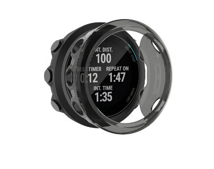 Фирменный защитный бампер-чехол MyPads для Garmin Forerunner 45s из тончайшего и прочного силикона с противоударными свойствами