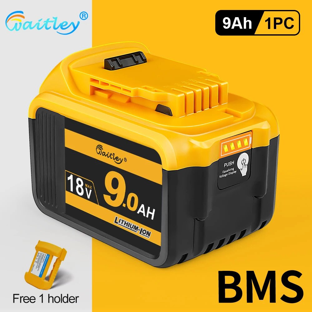 Аккумулятор Waitley для Dewalt 18В/20В 3/5/6/9Ач 9Ah Battery 1 PC