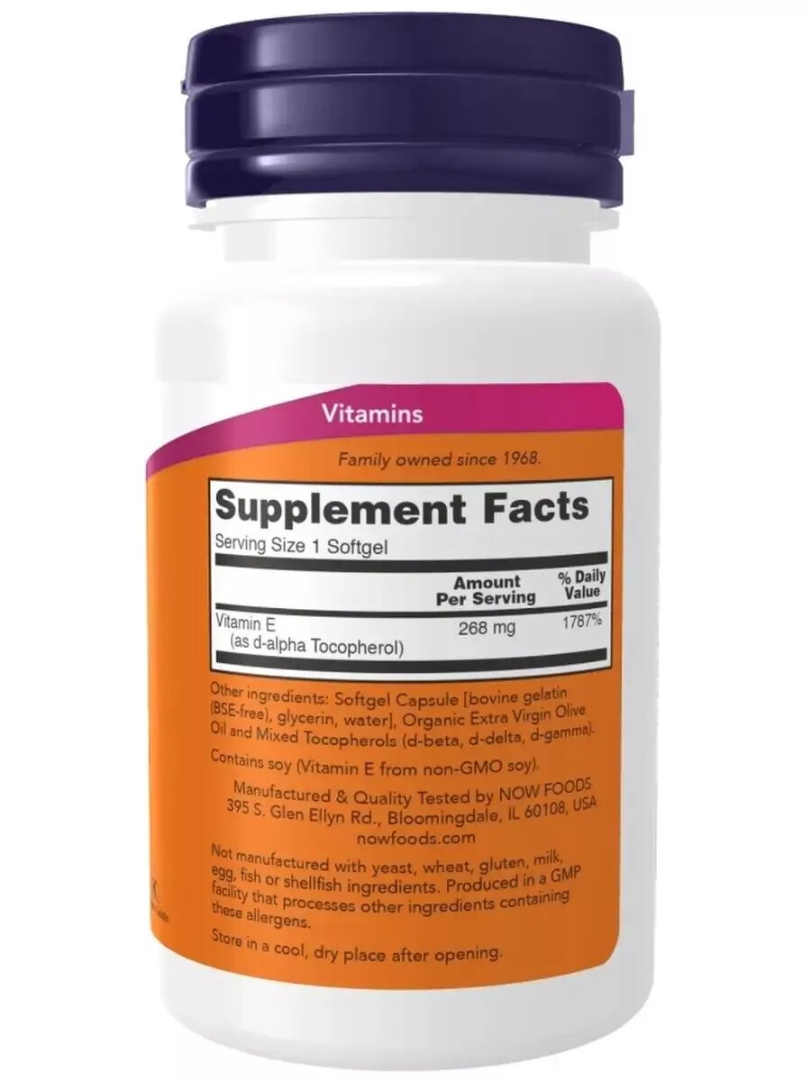Витамин E-400 Mixed Tocopherols 100 softgels — фото 1