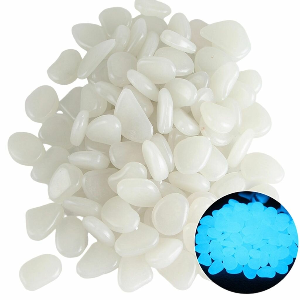 Светящийся садовый камень