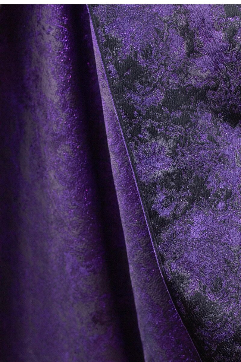 Полиэстер, жаккардовая ткань, фиолетовый black purple