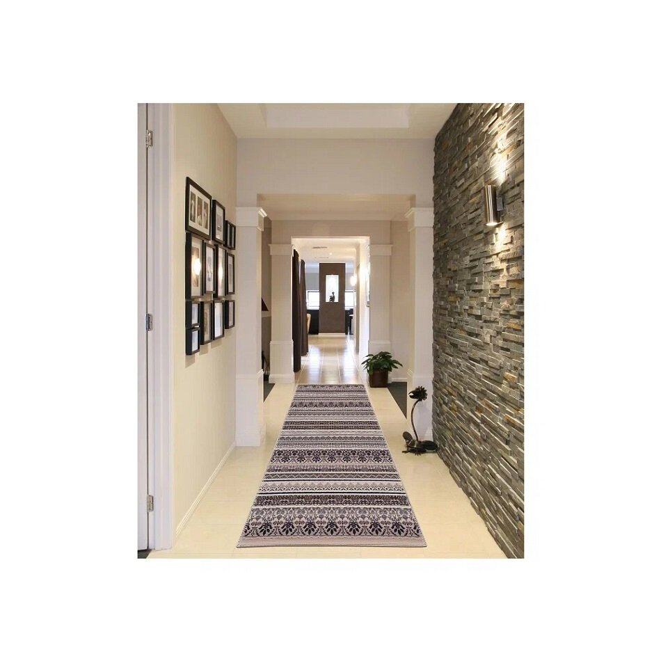 Ковер Cleopatra "Лаос", Египет, акрил, вискоза, противоскользящий, 75х160 см, коричневый. бежевый