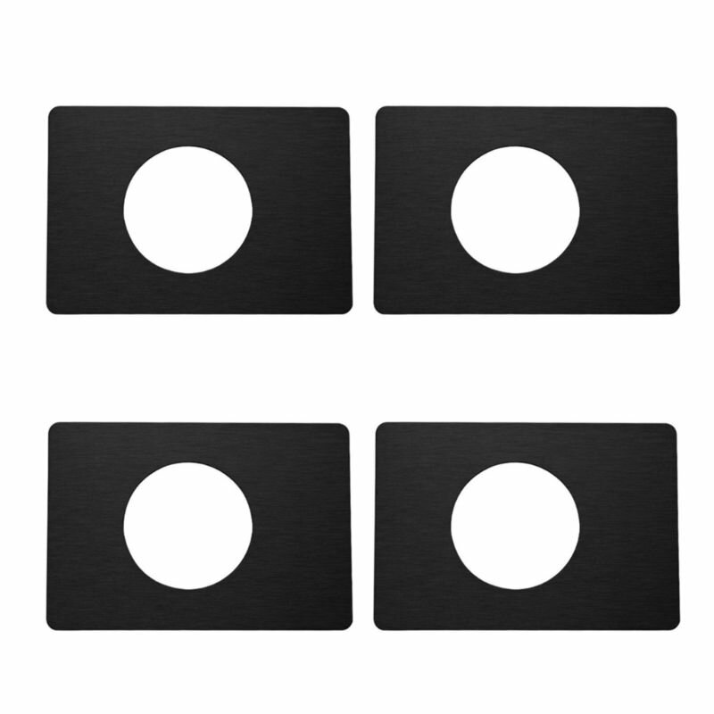 Ремонтная пластина для дверной ручки, 4шт Черный