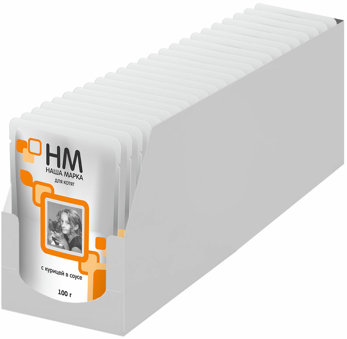 Корм влажный Наша Марка для котят, курица в соусе, 100 гр х 24 шт