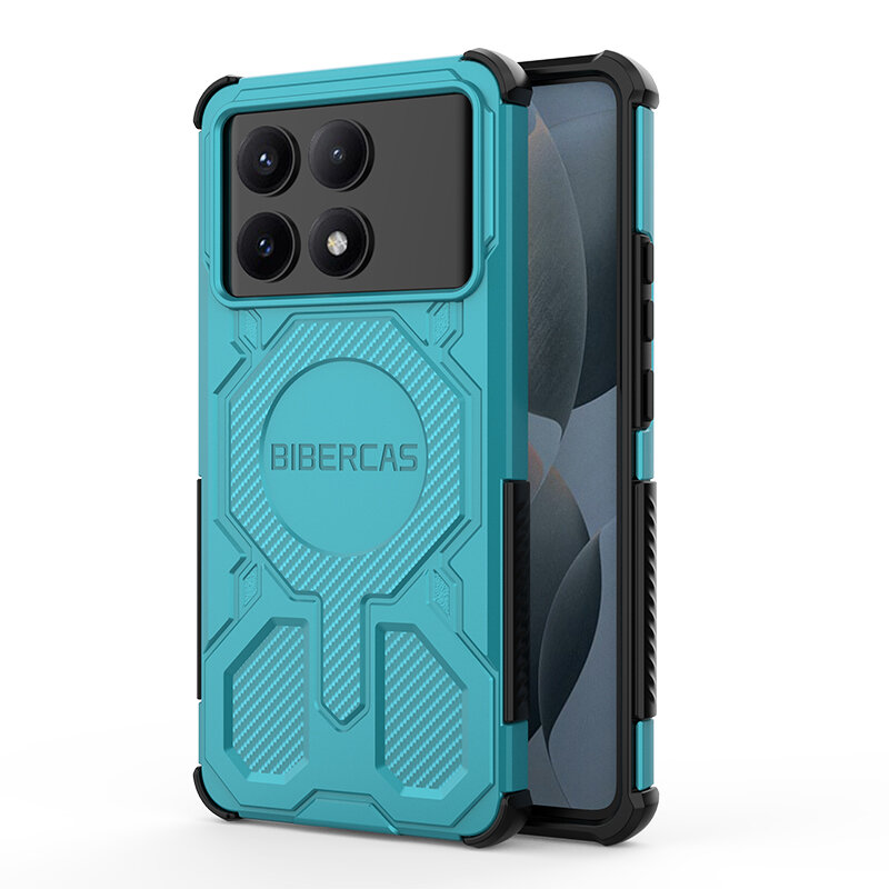 Подходит для Poco X6 Pro / Сяоми Поко X6 Про Чехол для смартфона, подставка, soft touch,360° Полная защита, кобура, поликарбонат (PC), защита камеры, ударопрочный, усиленные углы, Xiaomi, green