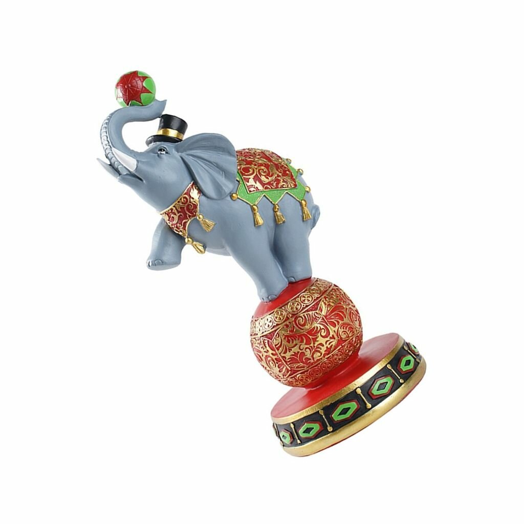 Симпатичная скульптура циркового слона из смолы, статуэтка удачи и богатства, подарок для украшения дома