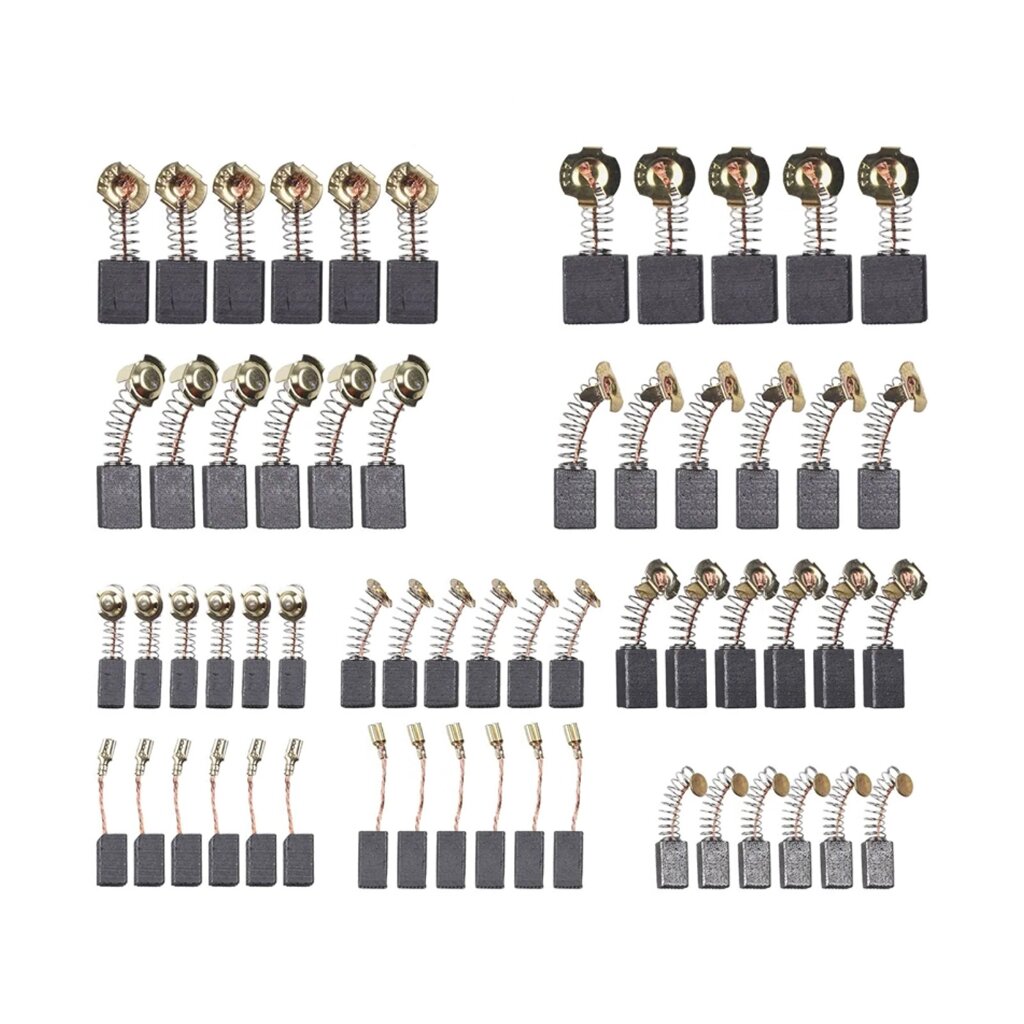 60шт, моторная угольная щетка с 10 различными спецификациями угольной щетки