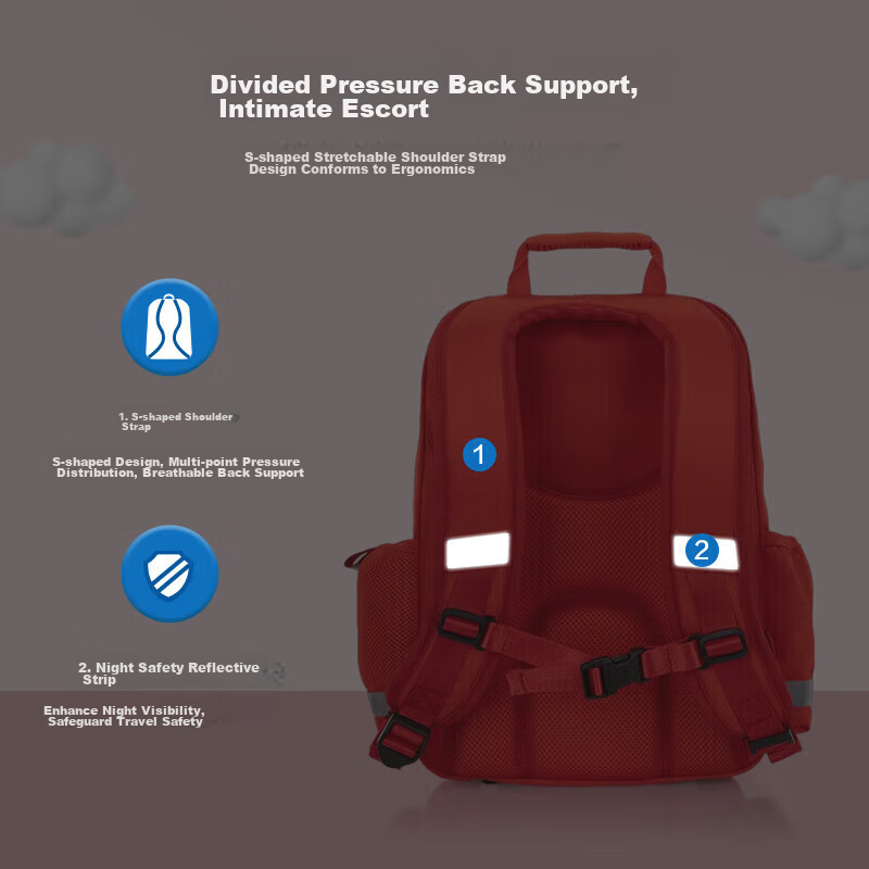 Samsonite Koala Student Backpack, Children's Backpack, Girls' Stylish Backpack, Lightweight, Reduced Burden, Large Capacity, for Grades 1-3, TU6